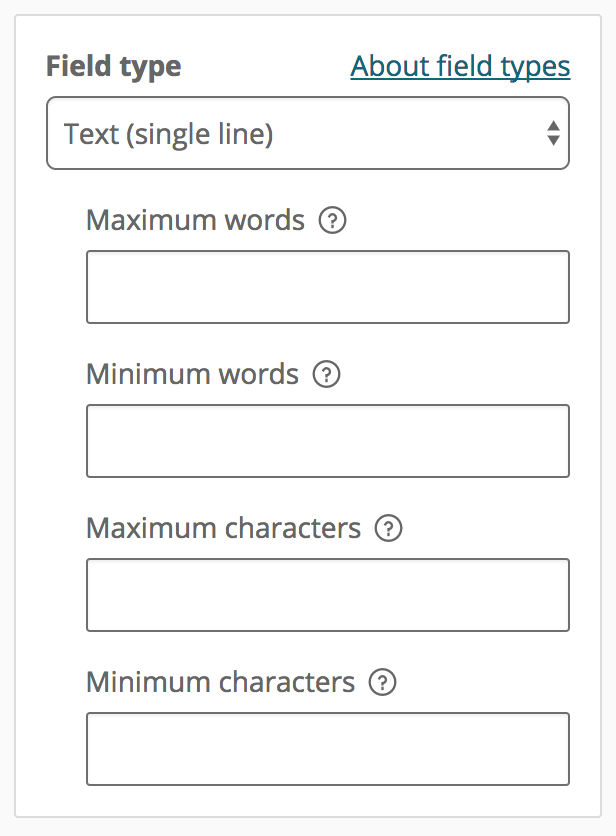 Field configuration – Award Force Help Centre