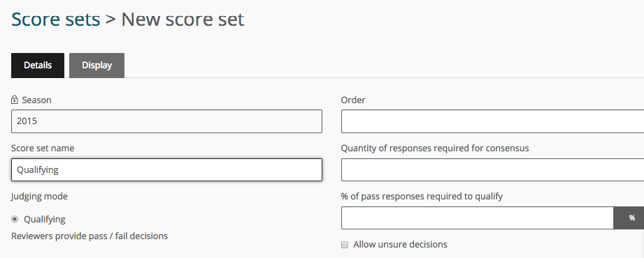 Qualifying configuration – Award Force Help Centre