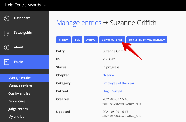 Interface text changes – Award Force Help Centre