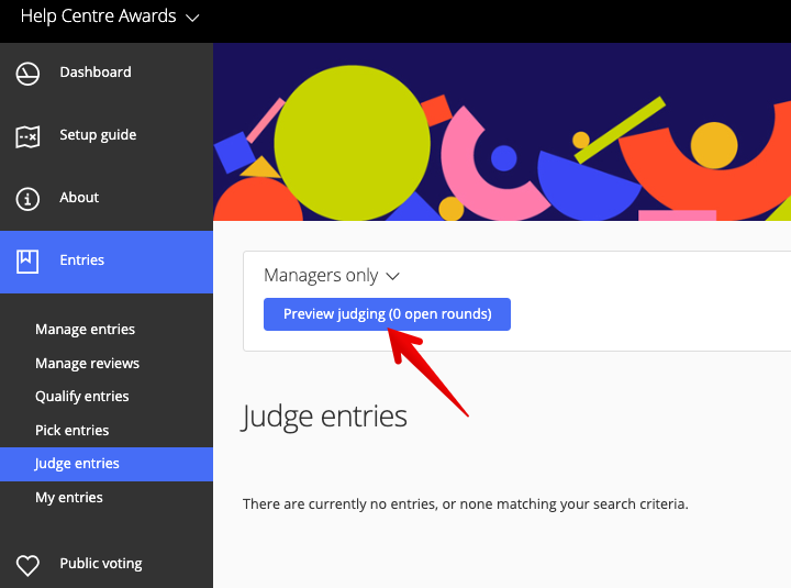Recommended steps to start judging – Award Force Help Centre