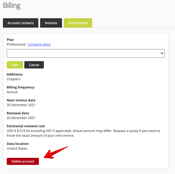 Using the billing portal – Award Force Help Centre