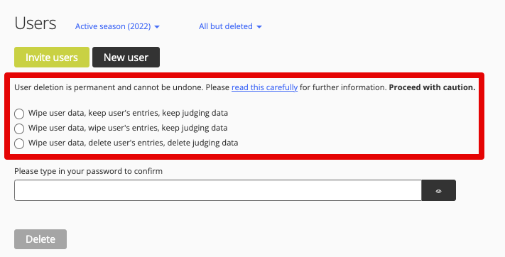 Permanent deletion of users – Award Force Help Centre