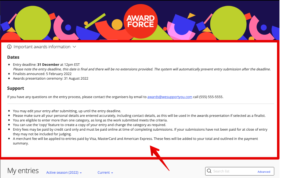 Theme configuration guide – Award Force Help Centre