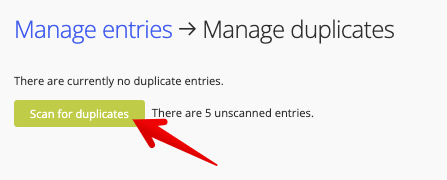 Manage duplicate entries – Award Force Help Centre