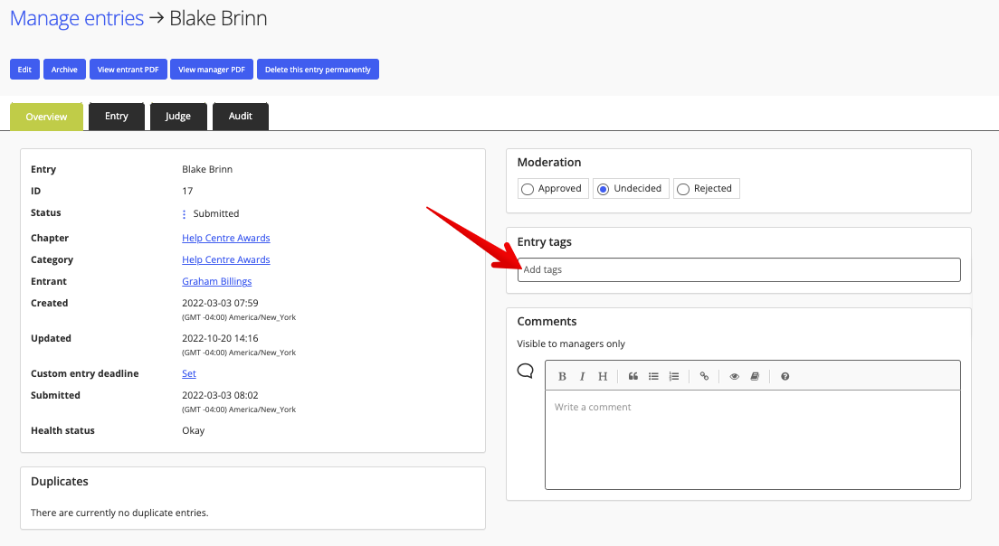 Tag entries – Award Force Help Centre